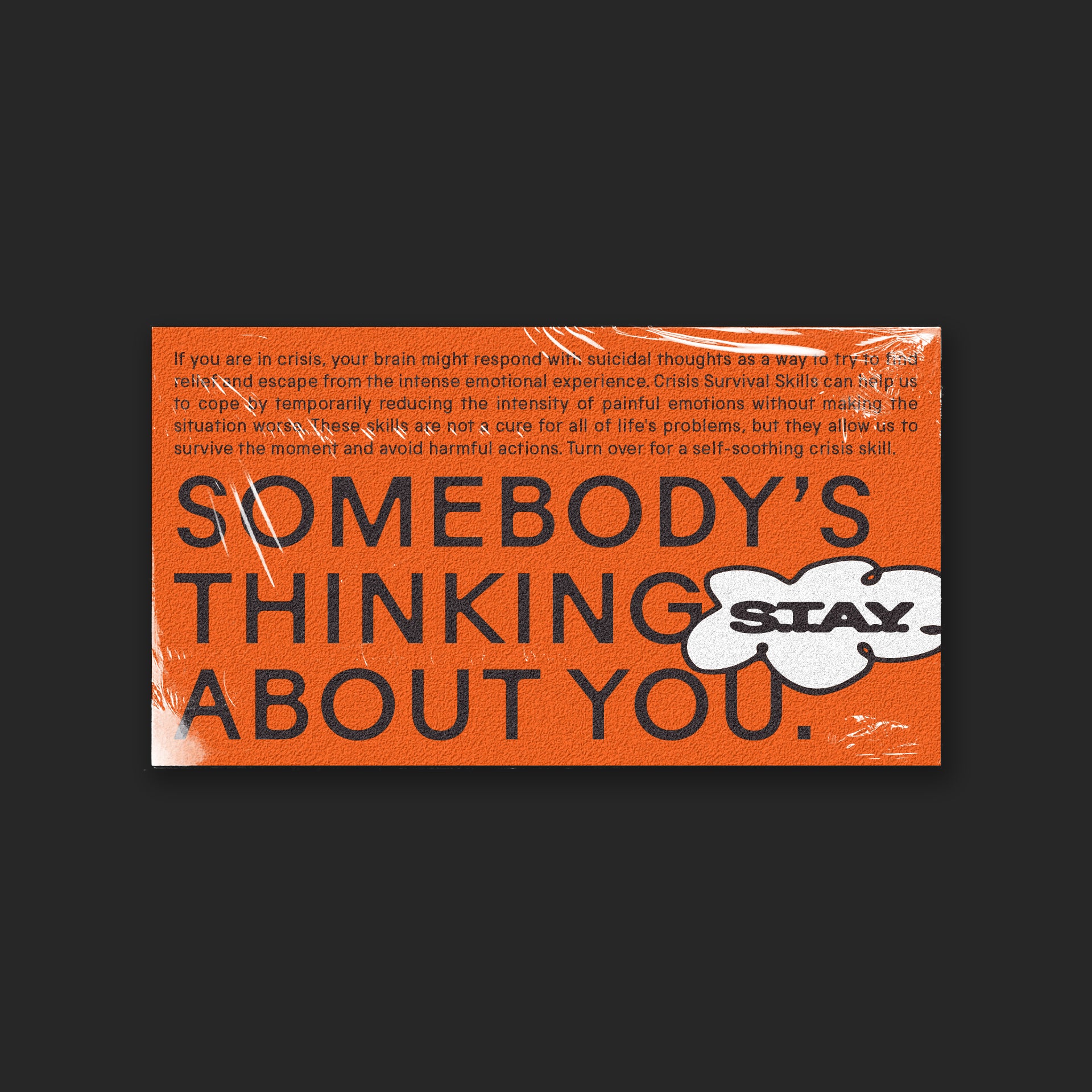 Self Soothing Touch Crisis Card – Somebody's Thinking About You